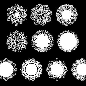 White Laser Cut Lace Paper Pack 10pcs Junk Journal Aesthetic ...