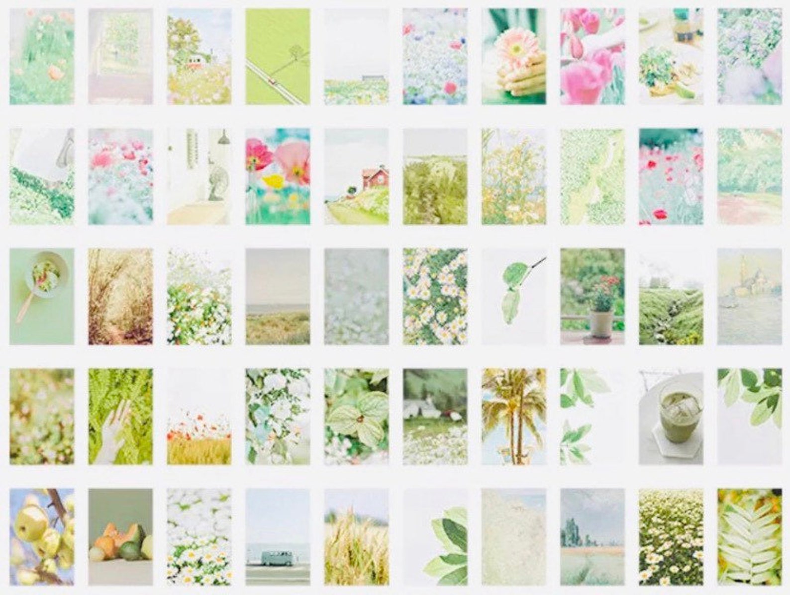 Aesthetic Landscape Sticker Book 50 Stickers Garden Star - Etsy UK