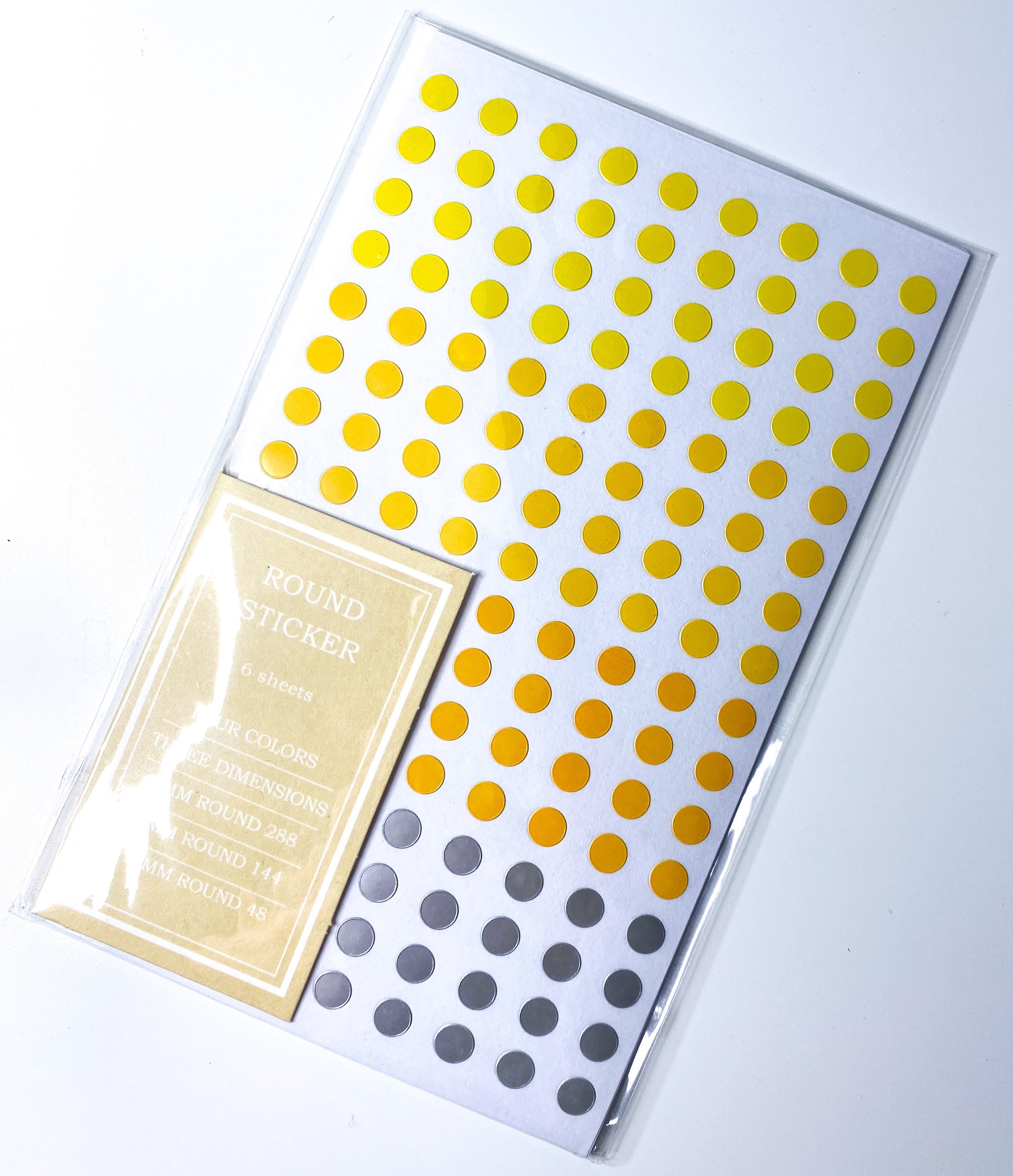 Basic Yellow Dots Sticker Sheets 6 Sheets Sticker Labels - Etsy
