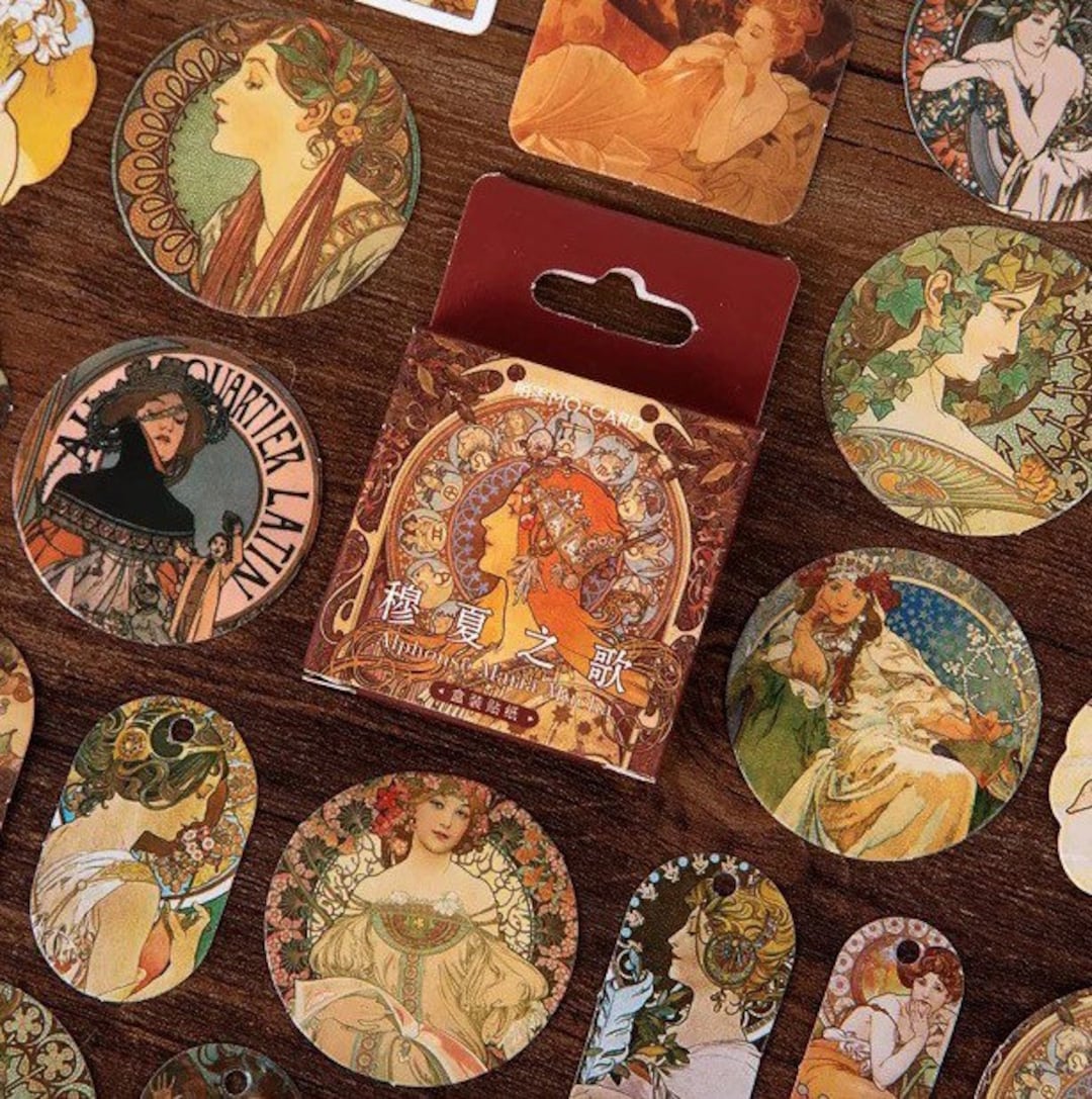 Vintage Girl Sticker Pack | 46pcs | Whimsical | Fashion | Vintage | Art ...