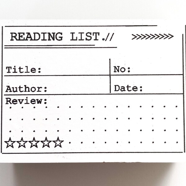 Book Review Stamp - Etsy