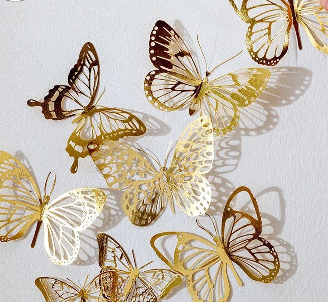 Gold Foil Butterfly Paper | Insects | Junk Journal Kit | Journal ...