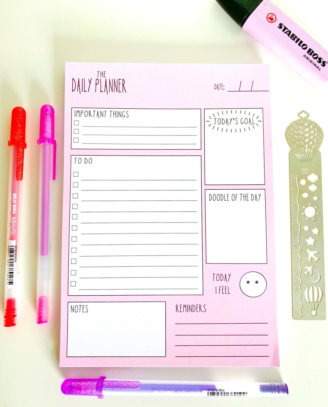 The Daily Planner Daily Planner Notepad A5 50 Pages to - Etsy Canada