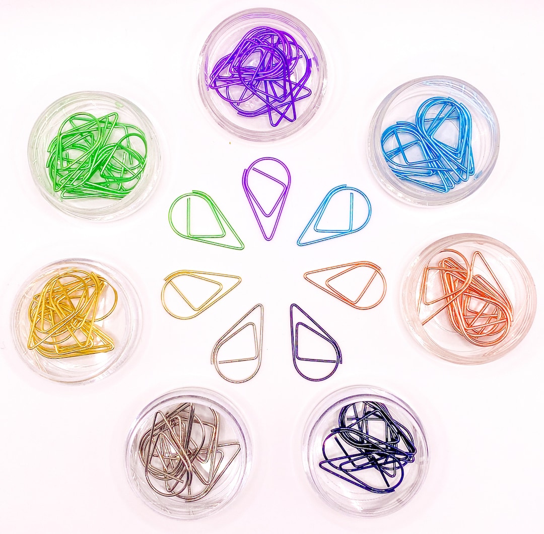 Teardrop Paperclips | 10pc | Multiple Colours - Etsy