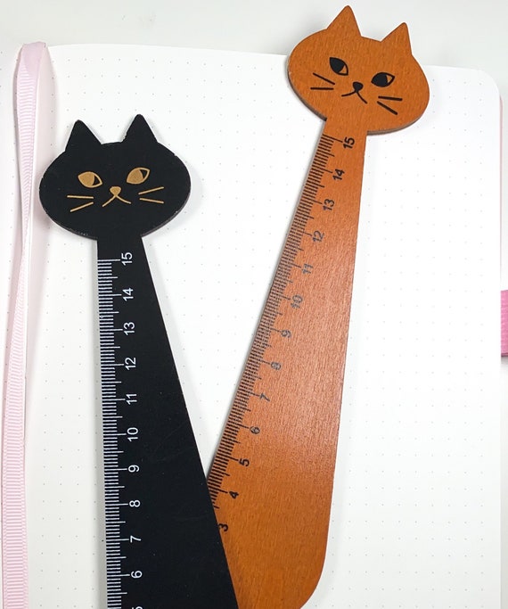 Wooden Ruler Cat Ruler Decorative Ruler Bullet Journal | Etsy