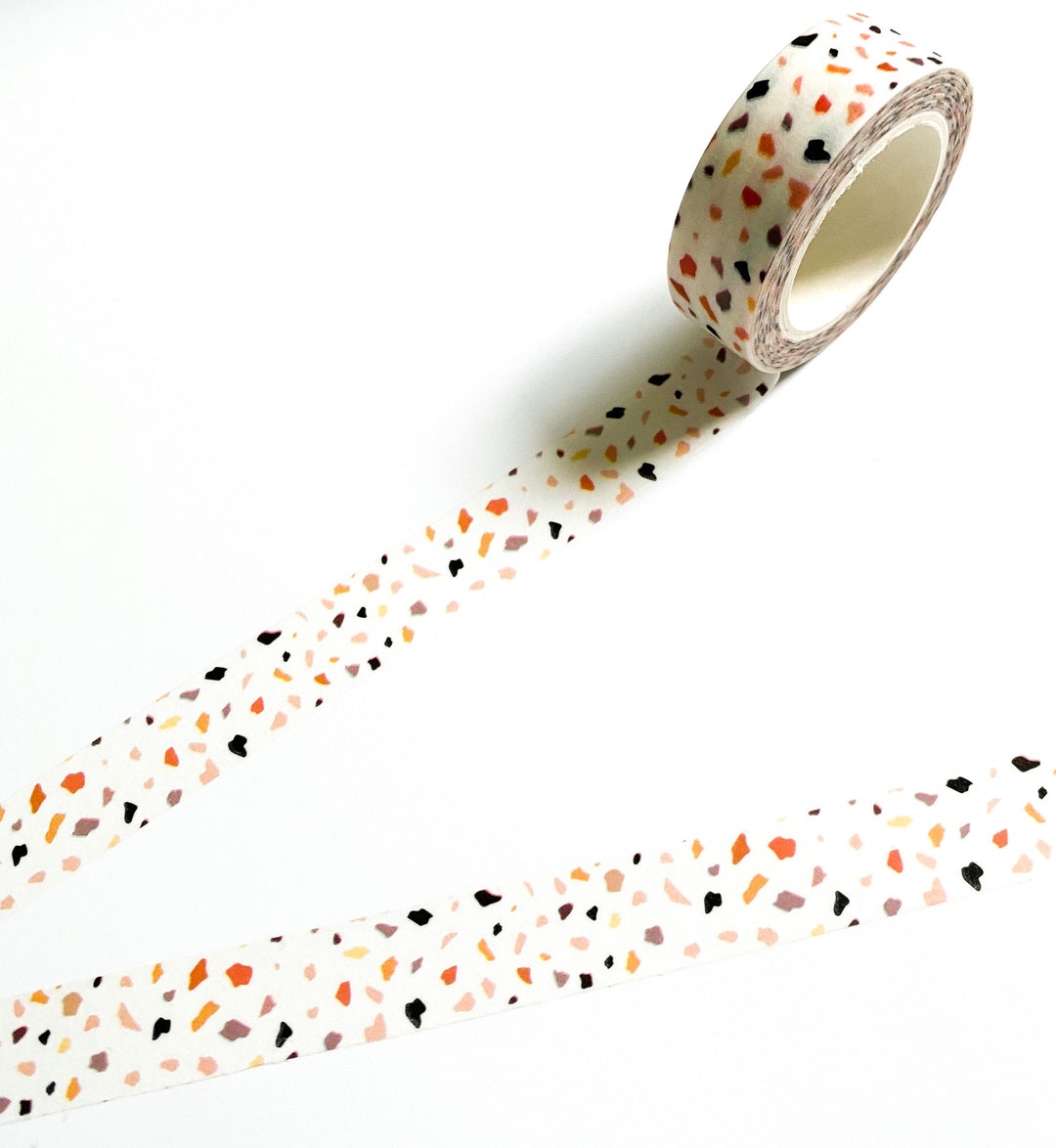 White Terrazzo Pattern Washi Tape - 15mm X 10m - Etsy