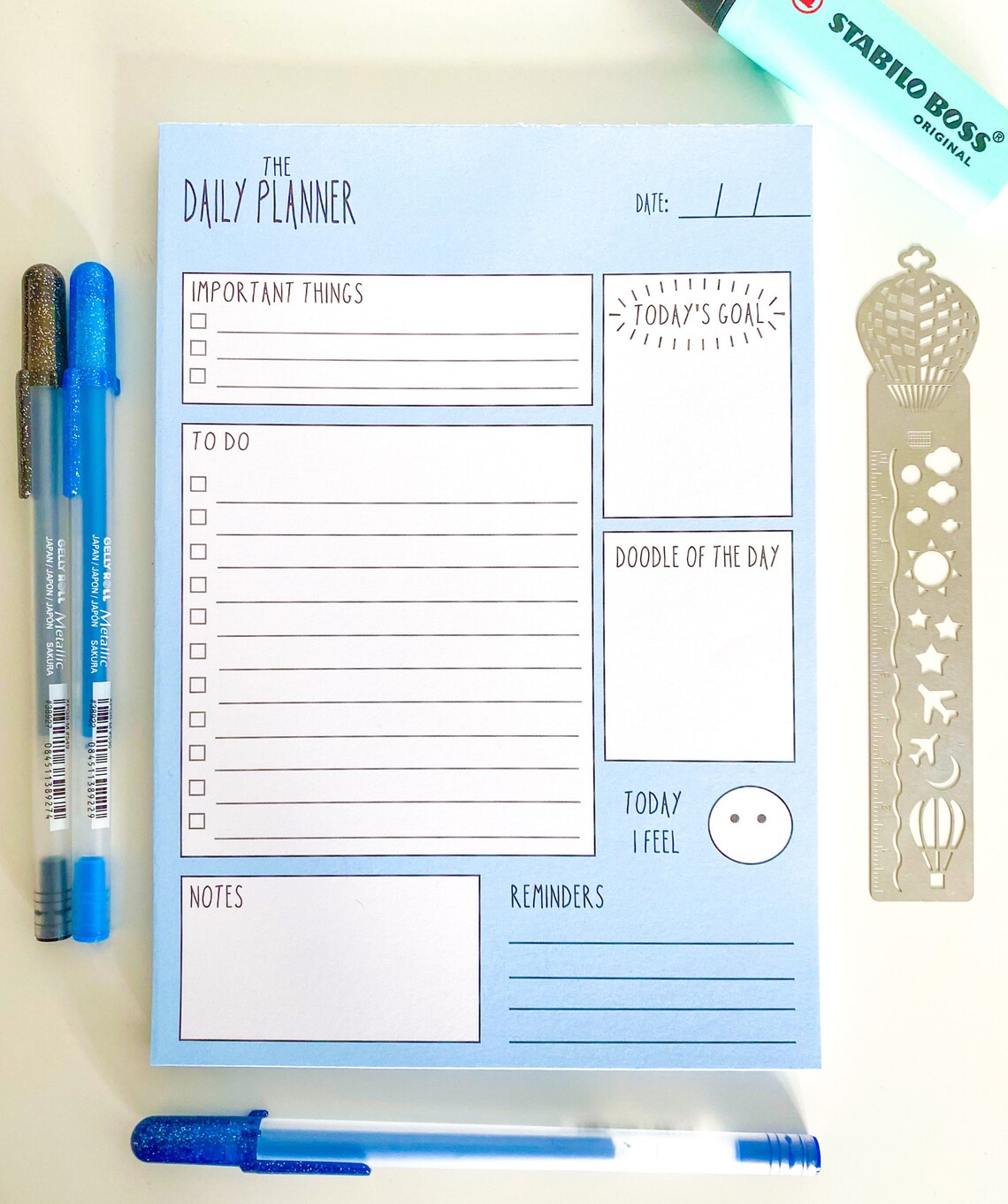 The Daily Planner Daily Planner Notepad A5 50 Pages to - Etsy UK