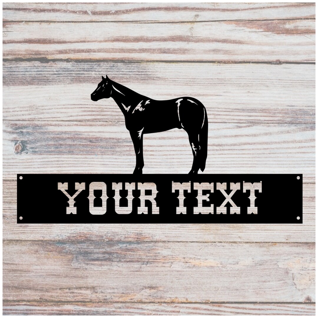 Quarter Horse Custom Sign, Personalized Horse Sign, Horse Barn Sign ...