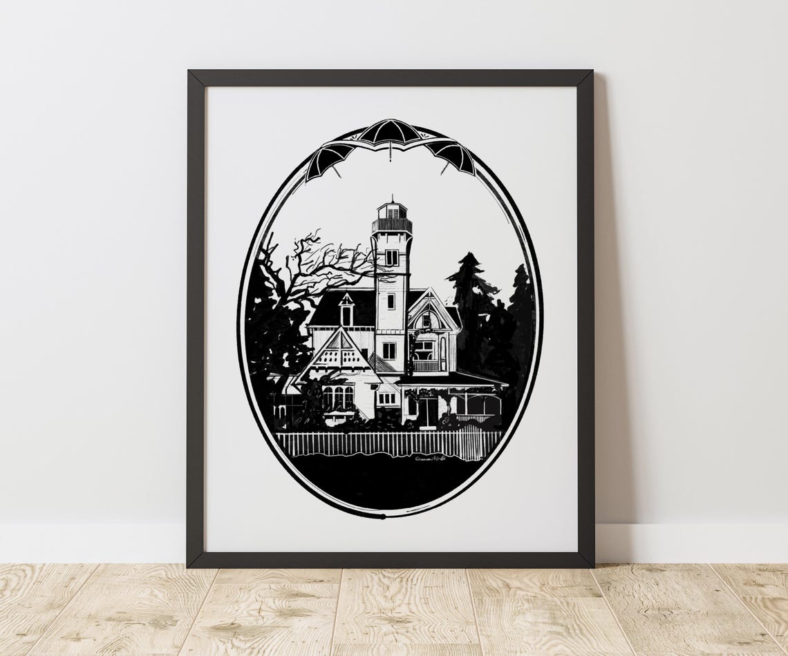 Ink Drawing of the Practical Magic House 8.5” X 11” - Etsy