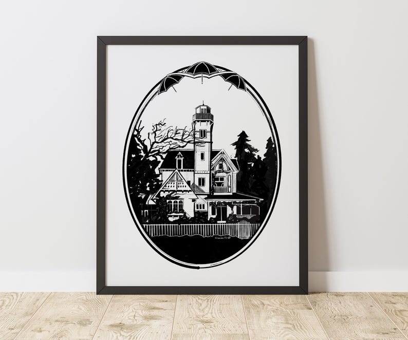 Ink Drawing of the Practical Magic House 8.5” X 11” - Etsy