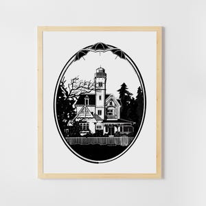 Ink Drawing of the Practical Magic House 8.5” X 11” - Etsy
