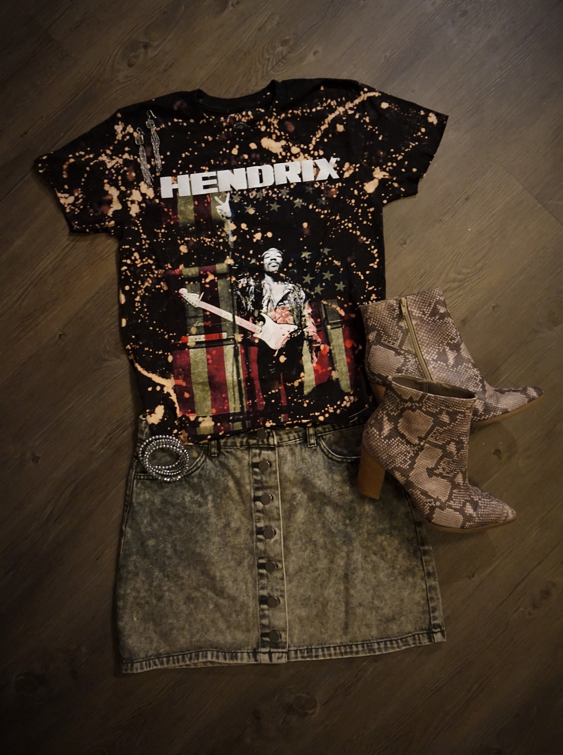 Vintage Jimi Hendrix Peace Sign Flag Tee Medium | Etsy