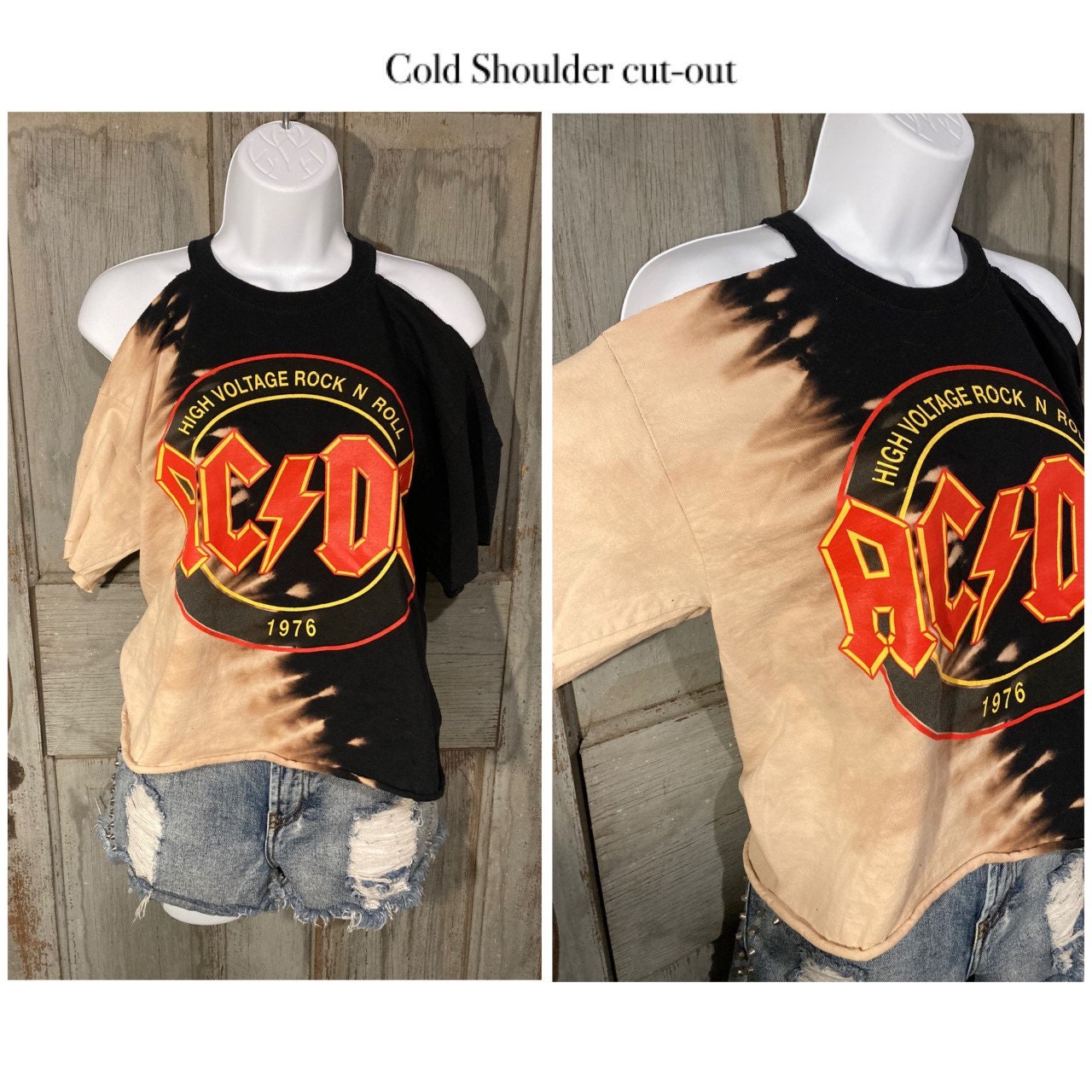 Custom Distressed & Embellished Concert Band Tee Personalized - Etsy