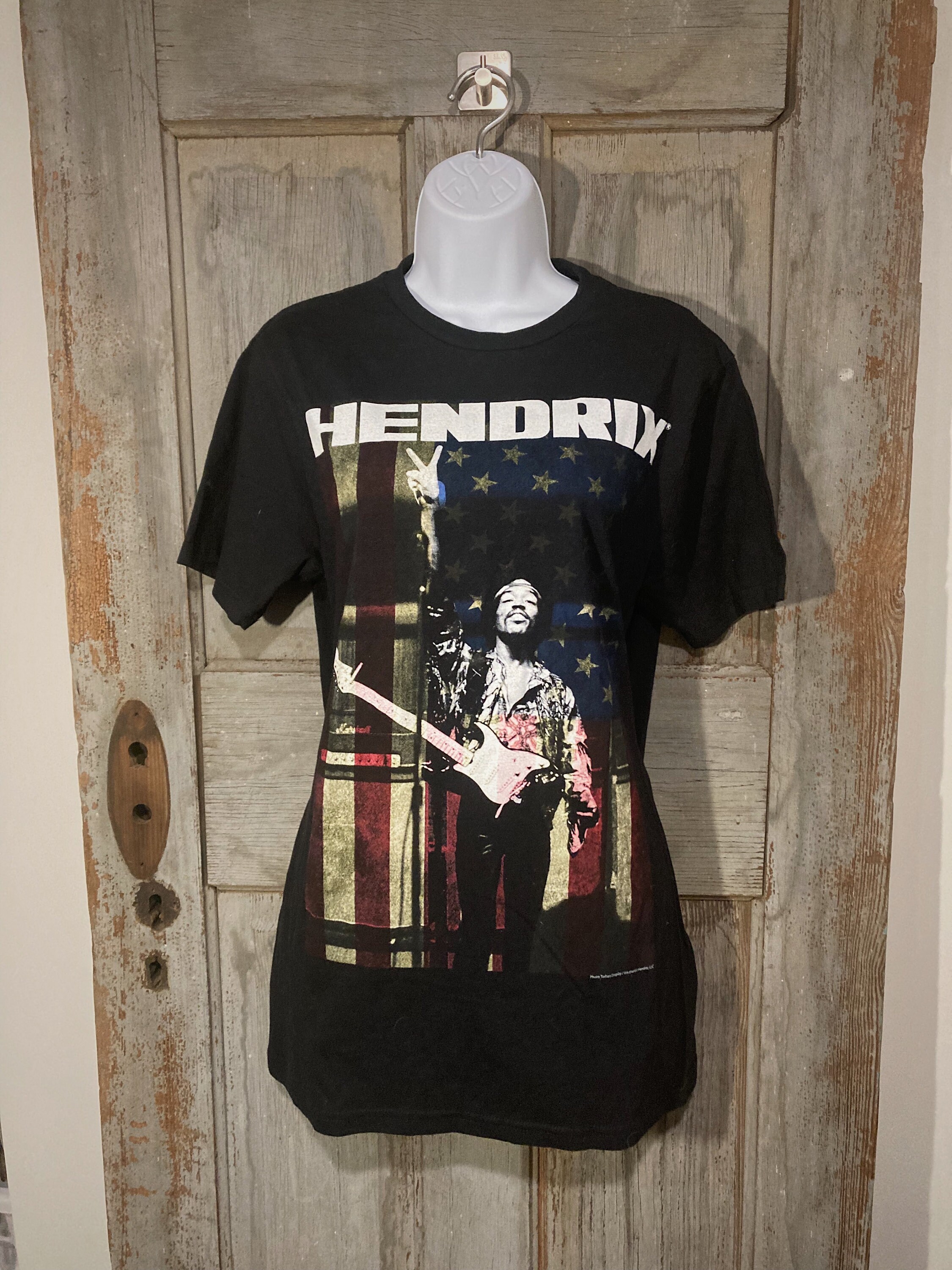Vintage Jimi Hendrix Peace Sign Flag Tee Medium | Etsy