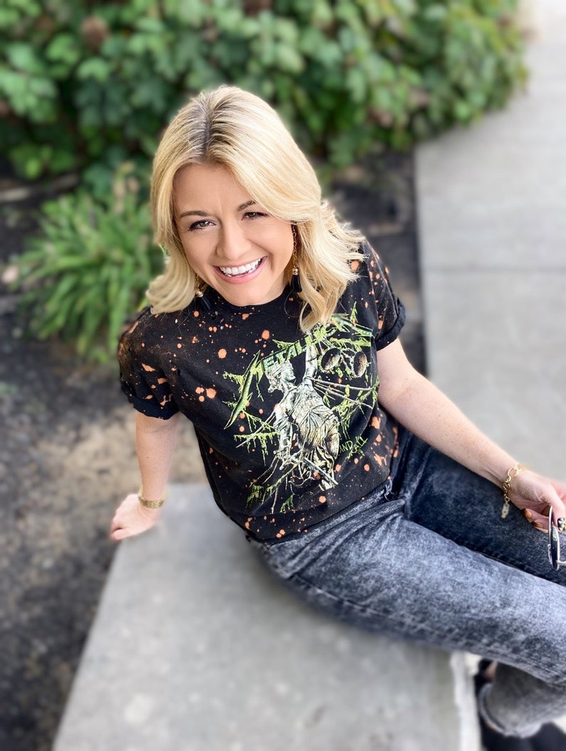 Custom Distressed & Embellished Concert Band Tee Personalized - Etsy