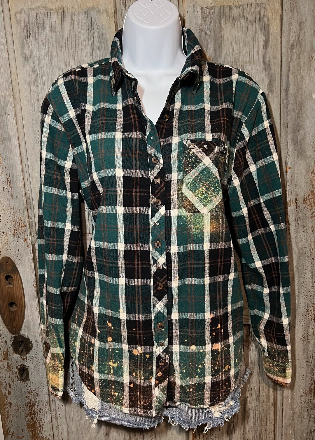 Studding Package *add-on* for Plaid & Denim Shirts - Etsy