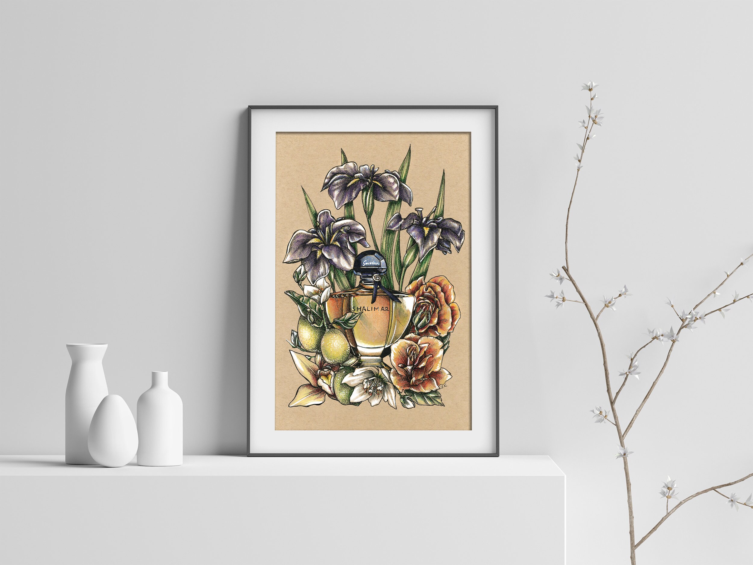 Guerlain Shalimar Printable Poster Perfume Downloadable Art Print ...