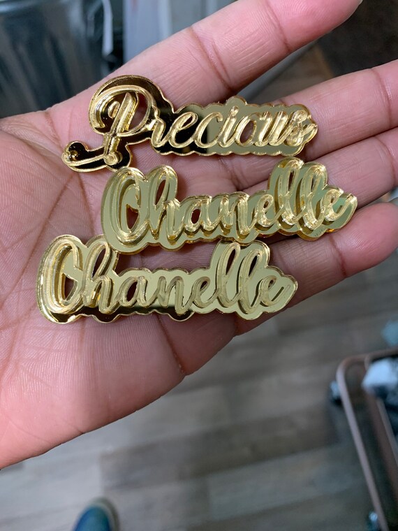 Custom gold mirror acrylic keychain | Etsy