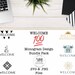 WELCOME Monogram Designs | 100 Variations in .SVG and .PNG File Format ...