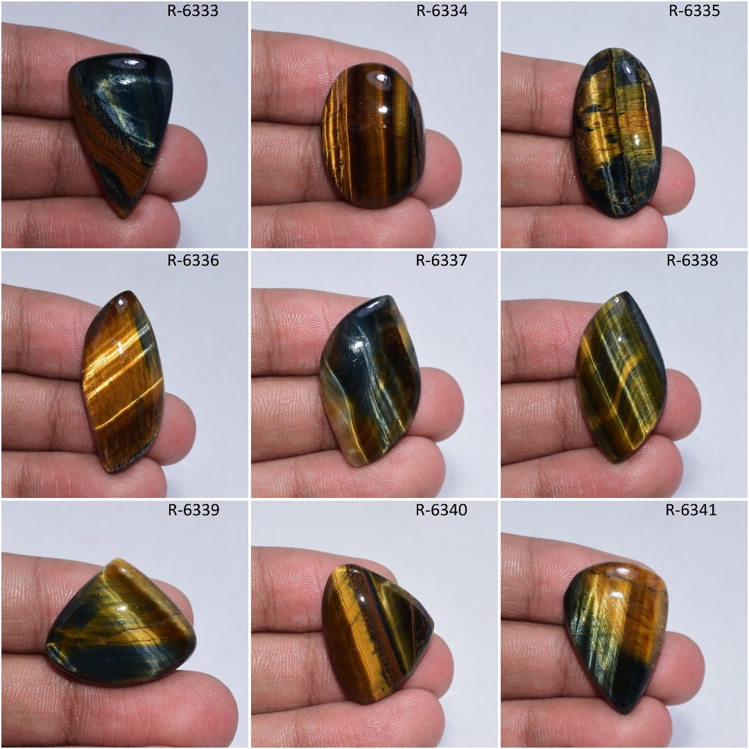 Attractive Tiger Eye Gemstone Multi Tiger Eye Cabochon Tiger - Etsy