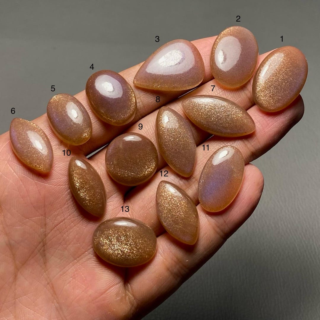 Bi Colour Sunstone Moonstone Top Grade Quality 100% Natural Cabochon ...