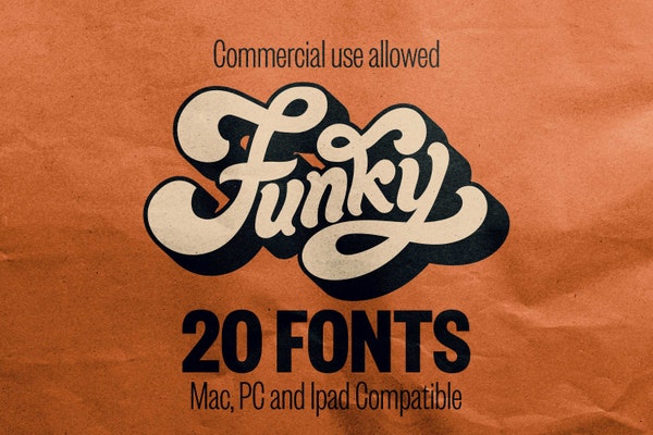 Retro Fonts Bundle Collection Retro Font, Groovy Fonts, Cricut Font ...