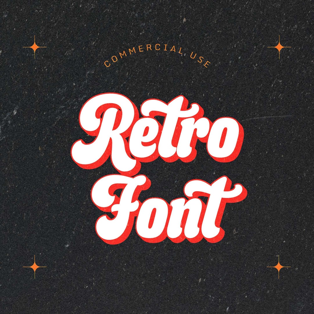 Funky Fonts, Retro Typeface, Vintage Font, Stylish Groovy Fonts, 70s ...