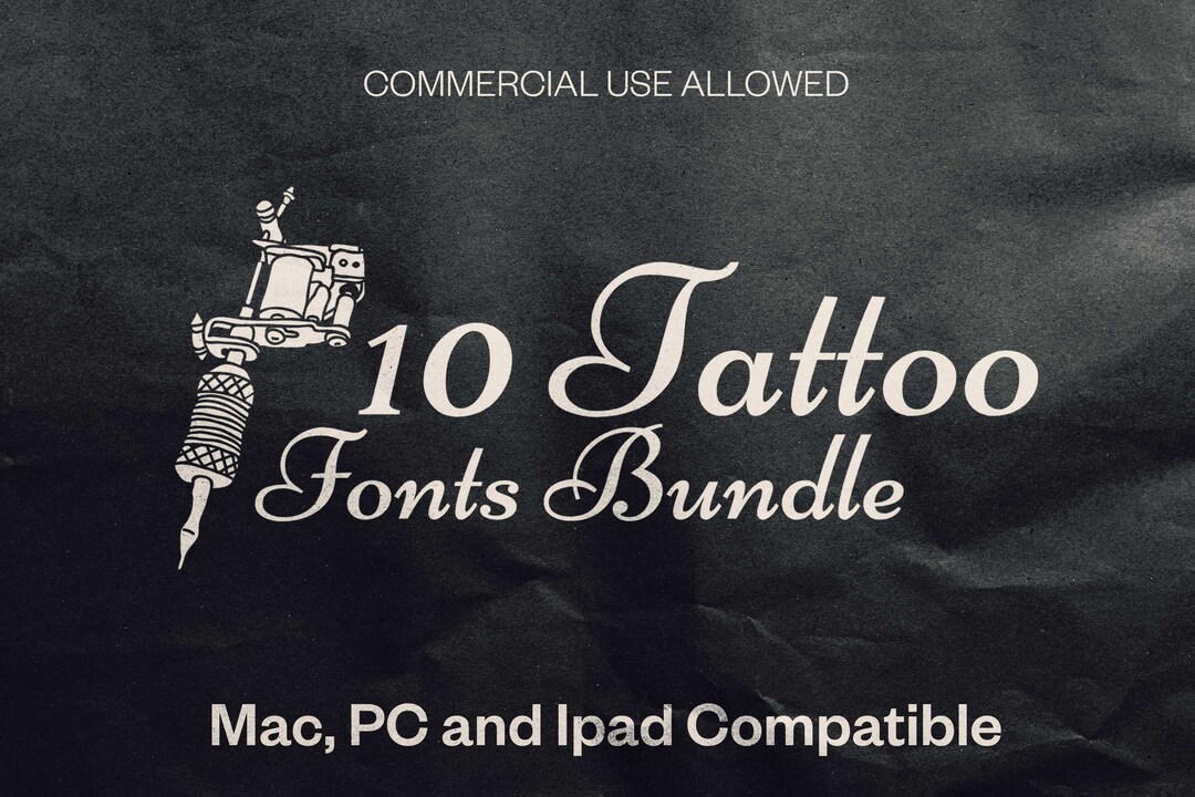 10 Procreate-ready Tattoos Fonts Chicano Style, Old English ...