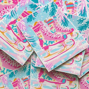 Christmas Wall Art Prints Bundle, Pink and Blue Vibrant Quirky ...