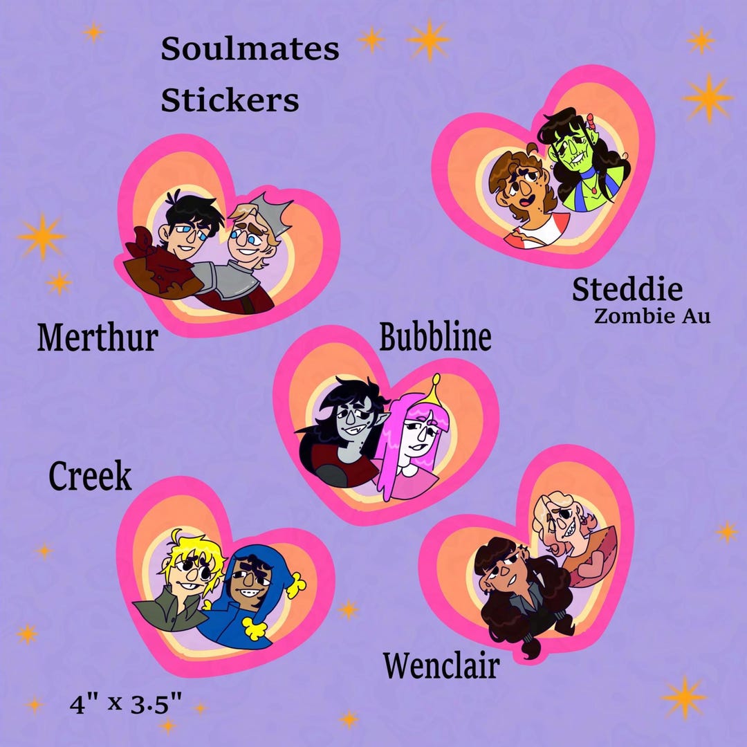 Fandom Soulmates Stickers: Handmade Ships Series 1 (4x3.5) - Etsy