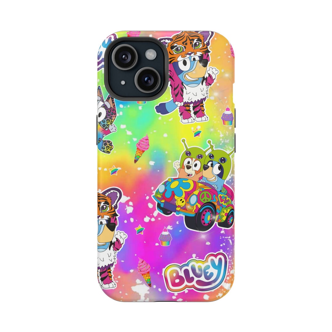 Rainbow Blue Dog 90's Nostalgia Mash up resistant Cases iPhone Apple ...