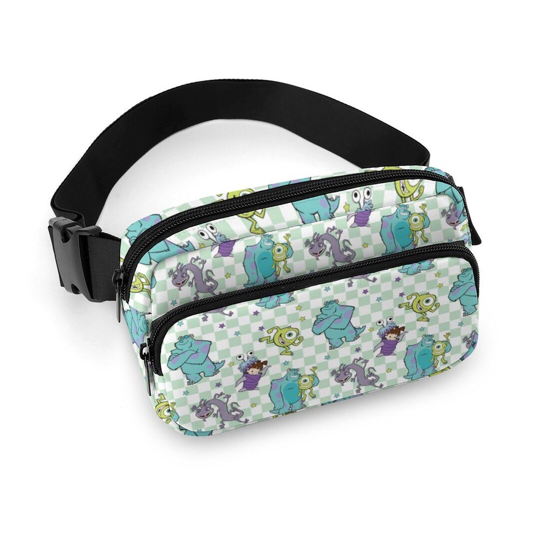 Monster Checkerboard Fanny Pack, Graphic Waist Bag, Hip Bag, Festival ...