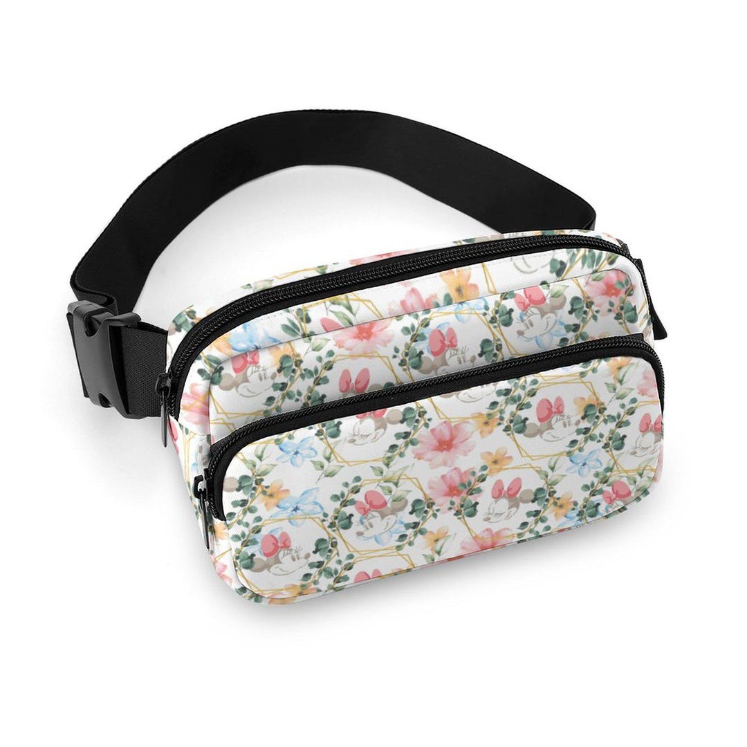 Magical Mouse Minimalist Watercolor Flower Fanny Pack Bag, Theme Park ...