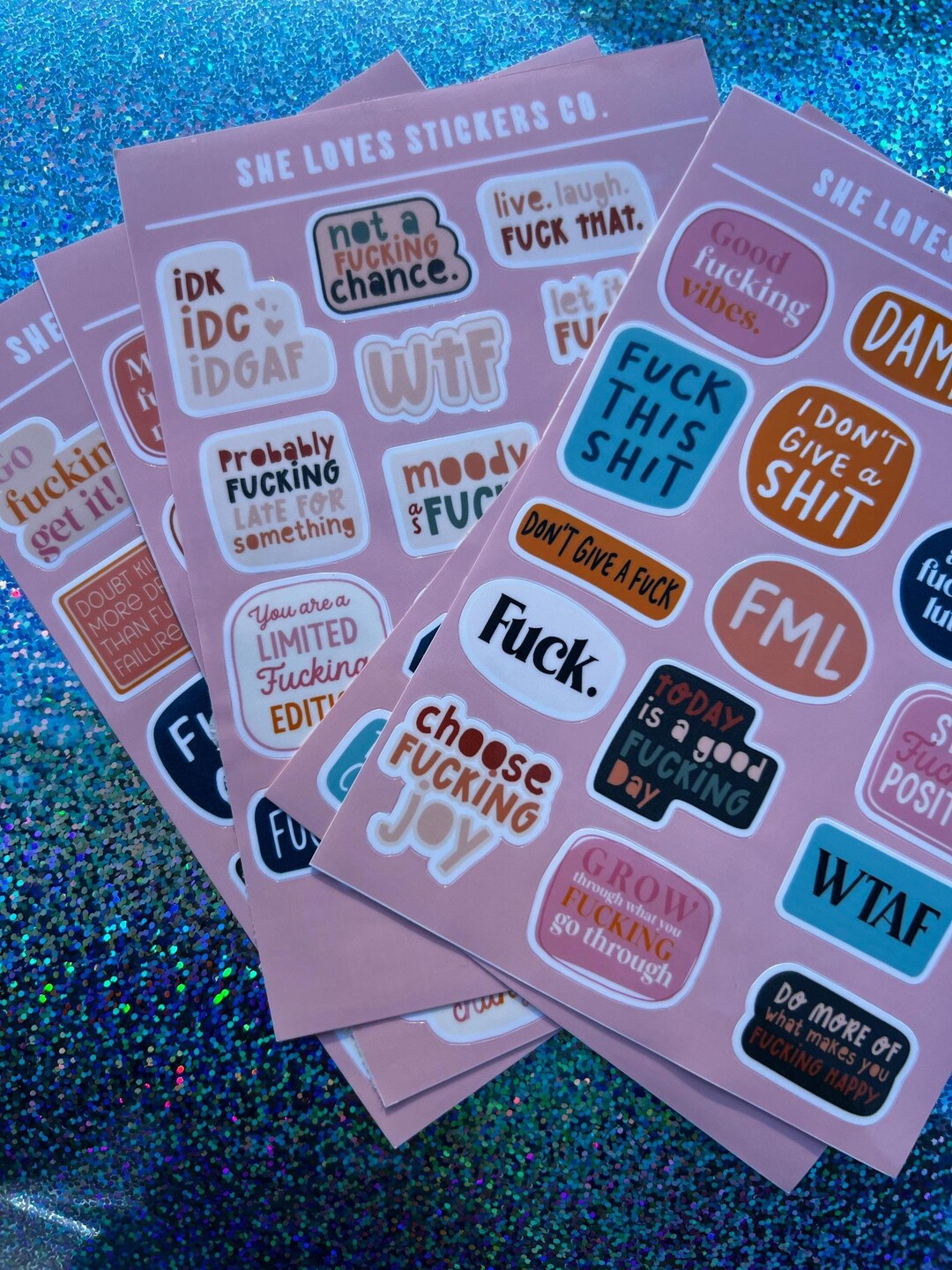 80+ Swear Word Sticker Mega Pack: Funny Waterproof Vinyl Decals - Etsy