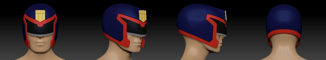 Judge Dredd Officer Helmet 1995 Sylvester Stallone Helmet 3d Helmet ...