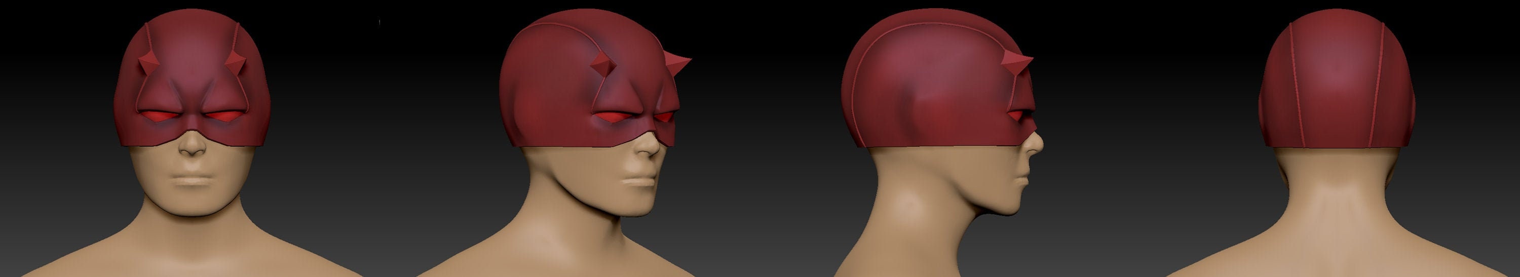 Daredevil Comic Version 3d Model 3d Printable File Mask - Etsy