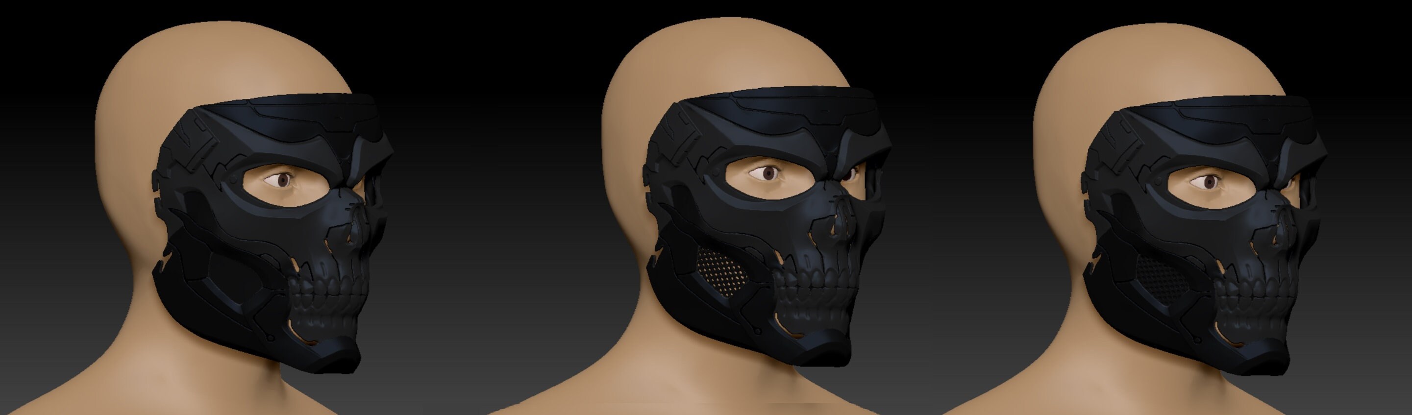 Skull Mask Taskmaster Punisher Blackmask Cosplay Costume 3d Printable ...