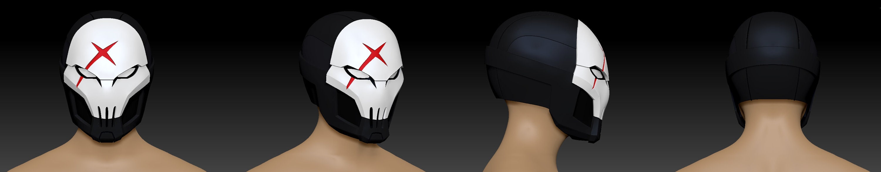 Red X Robin Teen Titans Helmet 3d Model Printable Costume Cosplay File ...