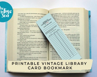 Library Card Bookmark - Etsy
