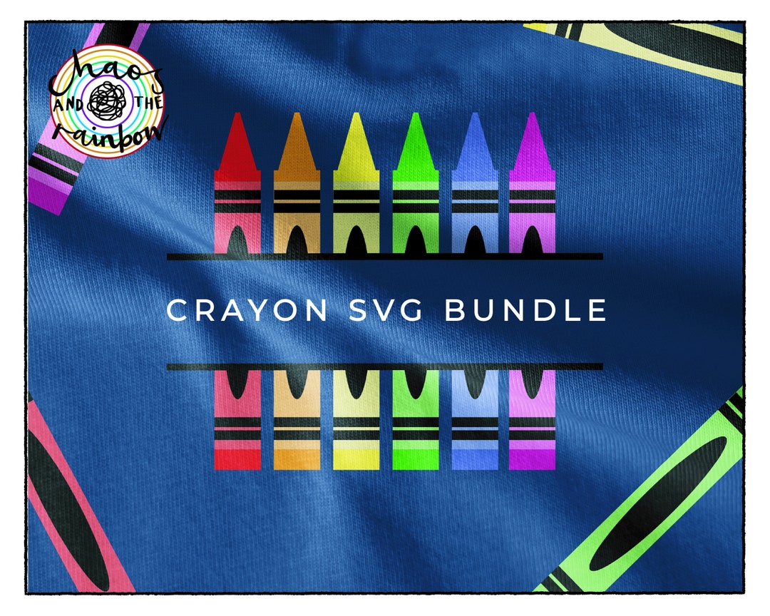 Crayon Monogram SVG, Crayon Split Monogram PNG, Teacher Monogram Svg ...