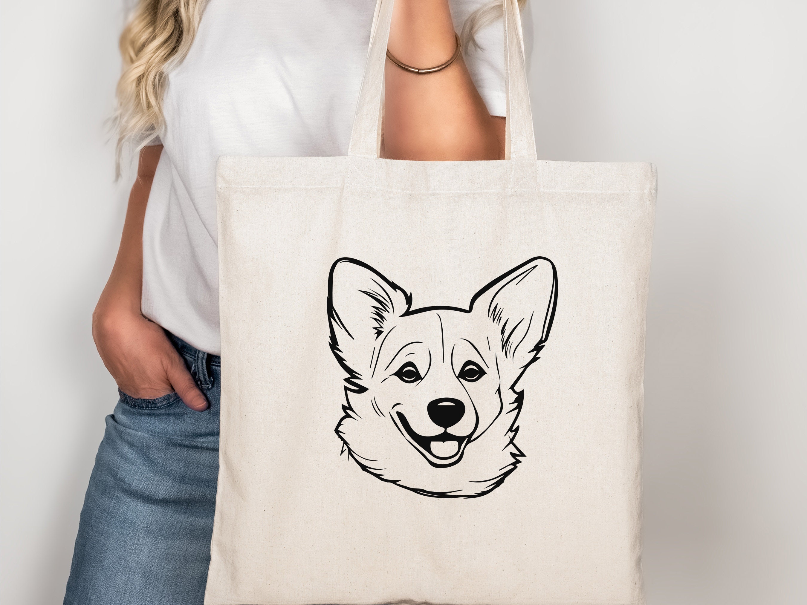 Cute Corgi Head SVG File - Perfect for Apparel and Gifts, Includes ...