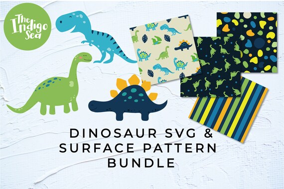 Dinosaur SVG Bundle Dinosaur Seamless Patterns Dino Cut - Etsy