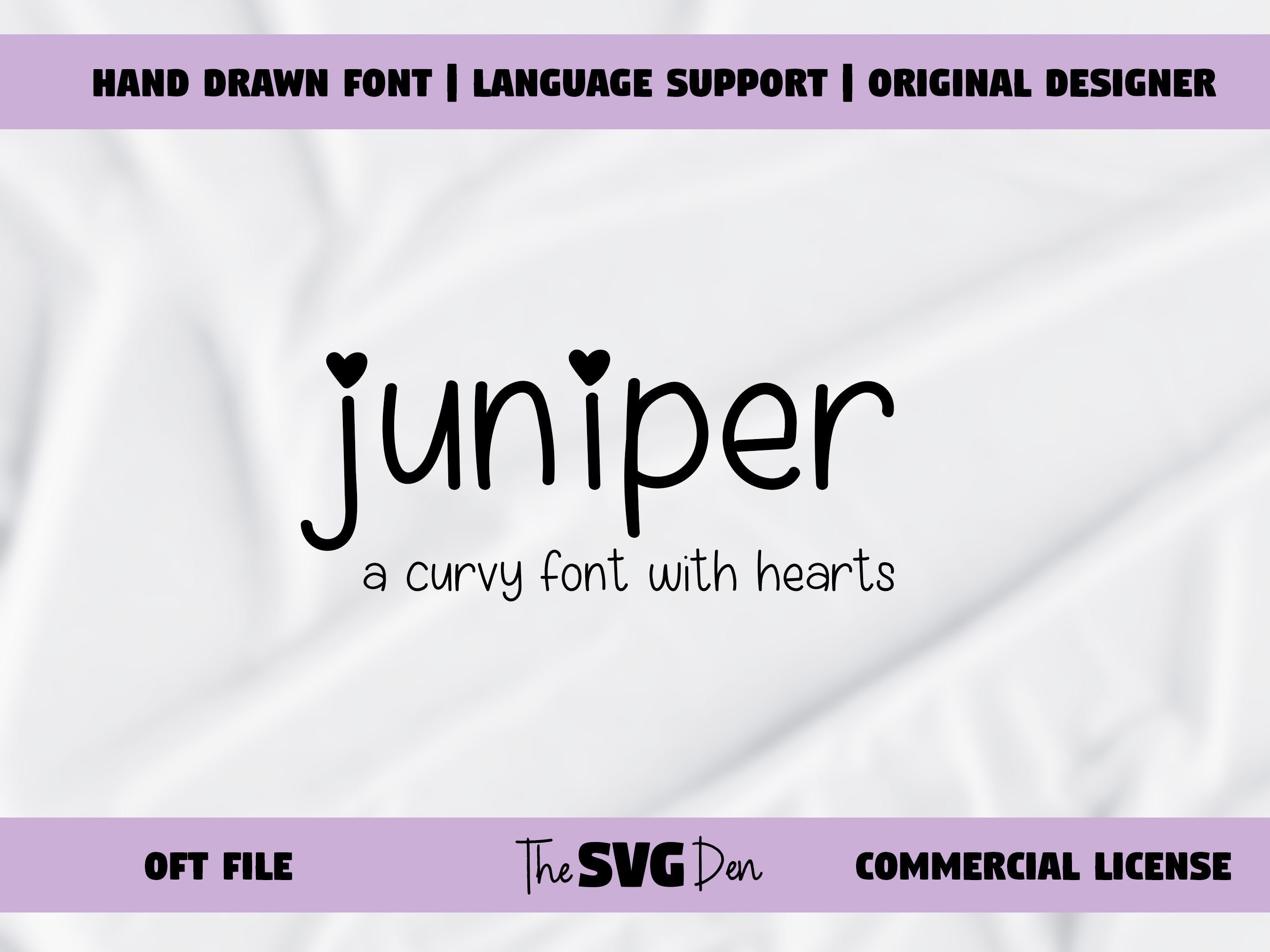 Curvy Handwriting Font Juniper, Hand-drawn Letters With Hearts, Ideal ...