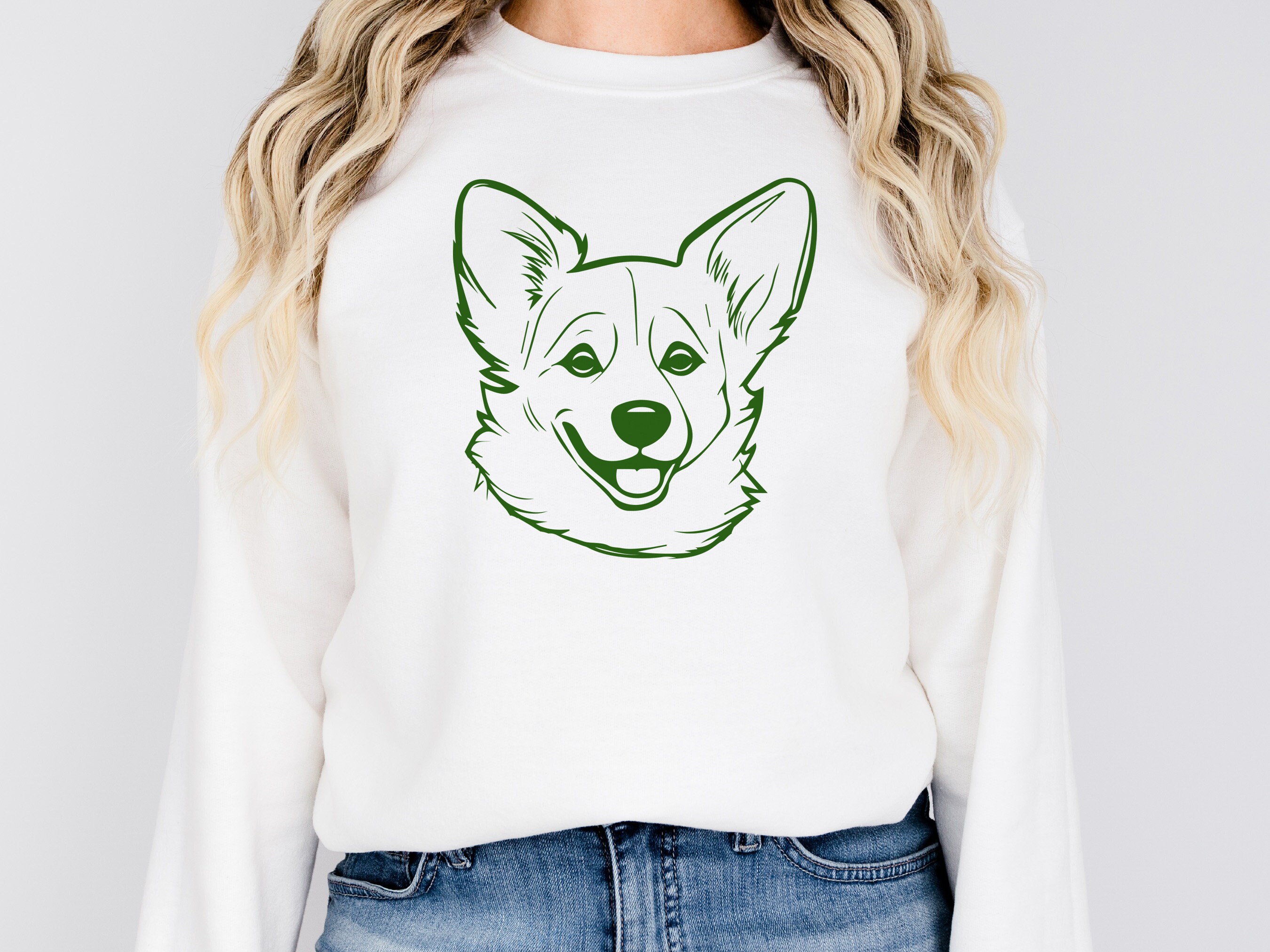 Cute Corgi Head SVG File - Perfect for Apparel and Gifts, Includes ...
