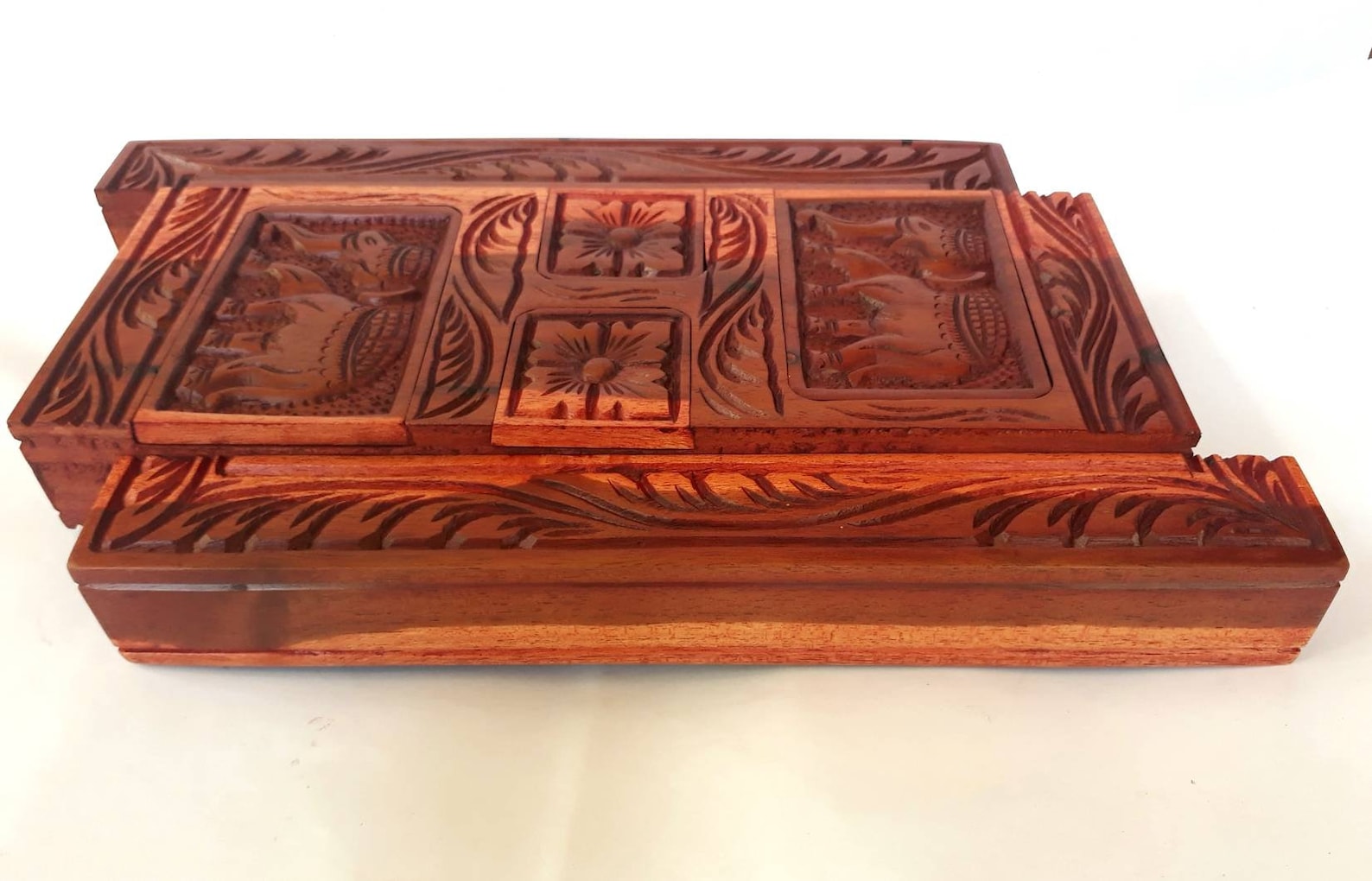 Boîte secrète de compartiment boîte en bois faite à la main | Etsy