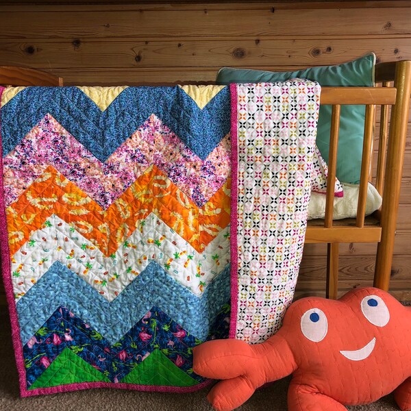 Chevron Baby Quilt - Etsy