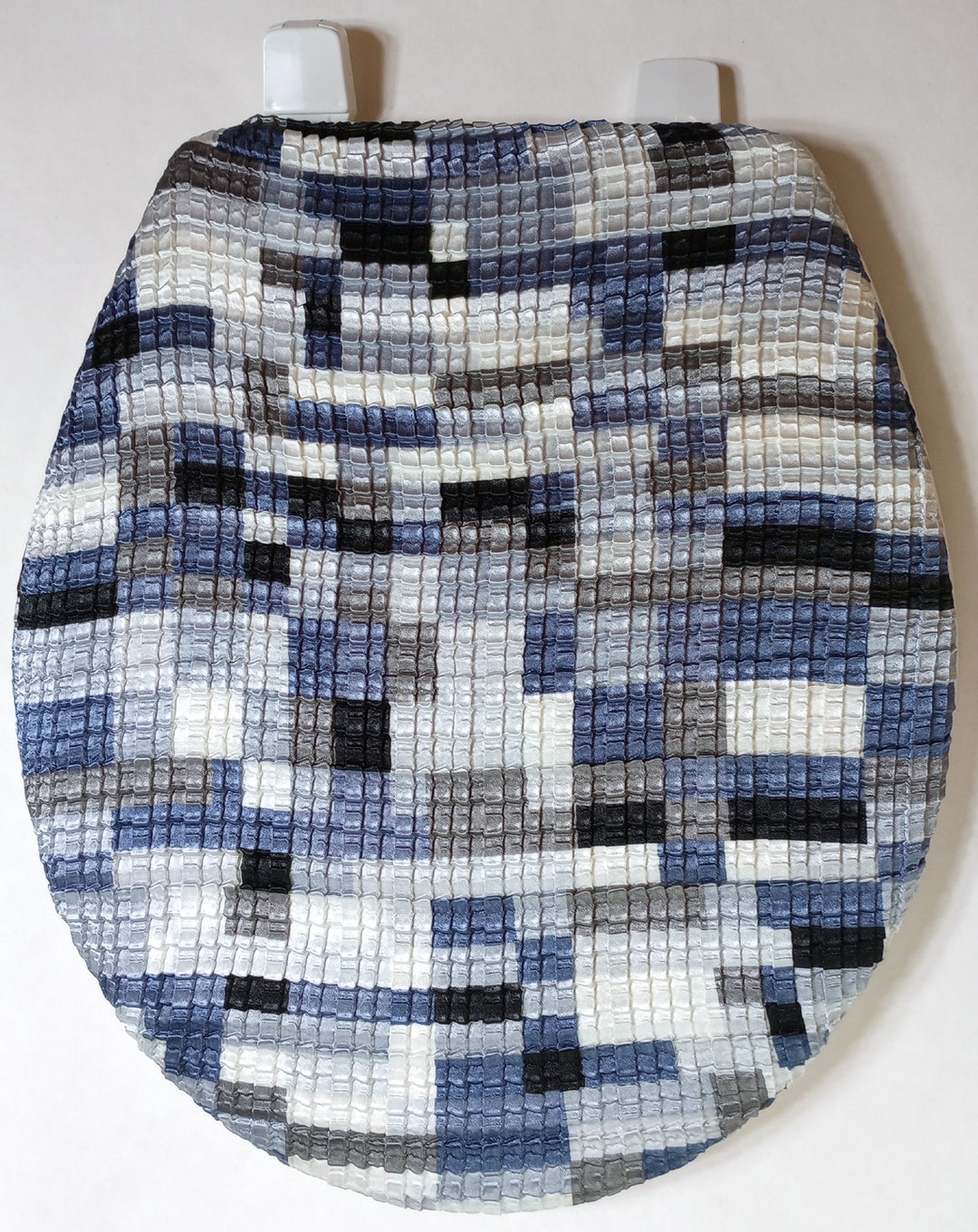 Beautiful Toilet Seat Lid Cover, Designer Bathroom Decor Idea. Fabric ...