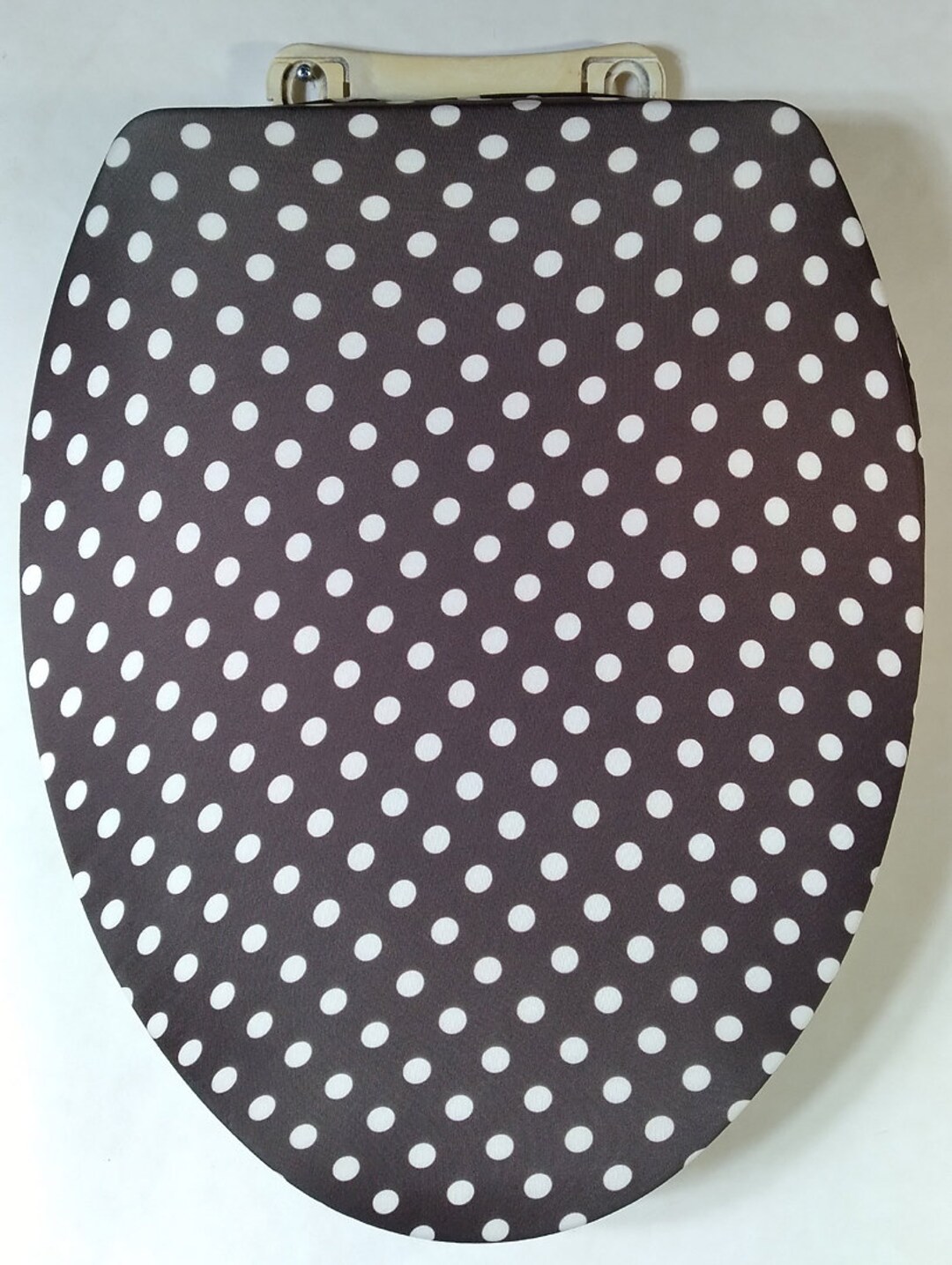 Fun Home Decorating Idea, Cloth Toilet Seat Lid Cover: Polka Dot Design ...