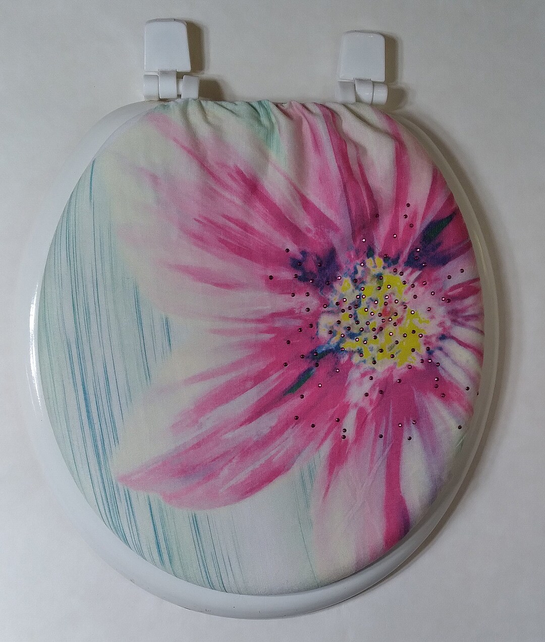 Cloth Toilet Seat Lid Cover: Bathroom Art Decor. Idea for Bathroom ...