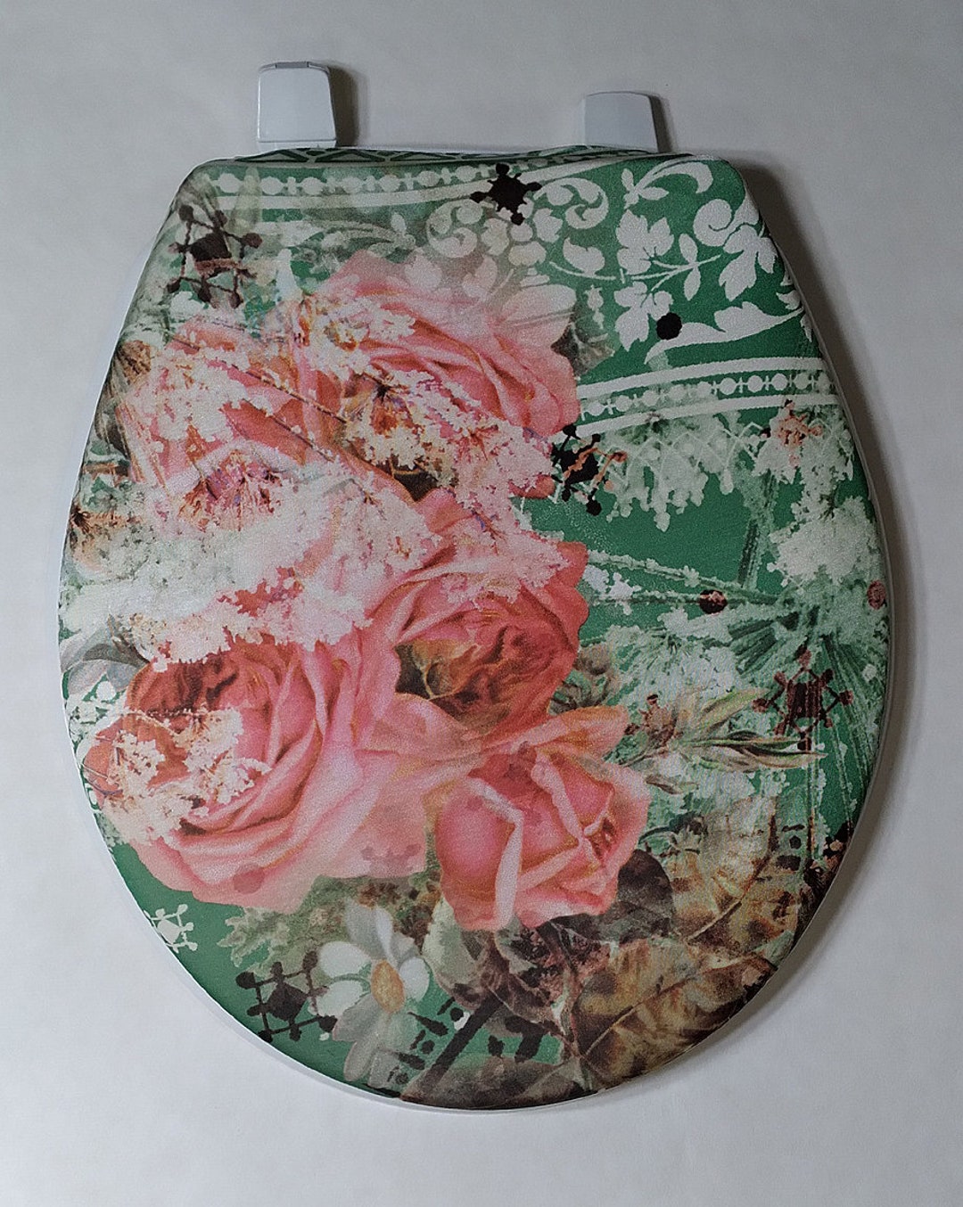 Fabric Toilet Lid Cover: Standard Size Toilet Seat Lid Cover. Bathroom ...